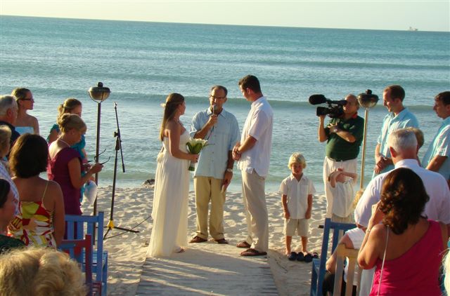 Beautiful Beach Wedding ceremony for Erin Streeter & Nicholas Orpik